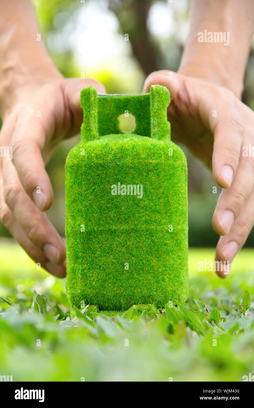 green gas tank concept Stock Photo - Alamy