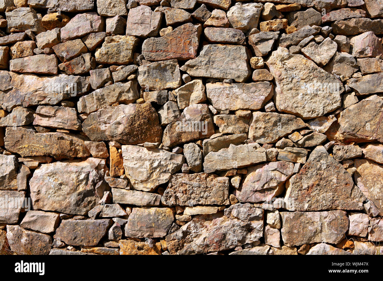 Masonry stone wall texture, old Spain ancient architecture detail Stock ...