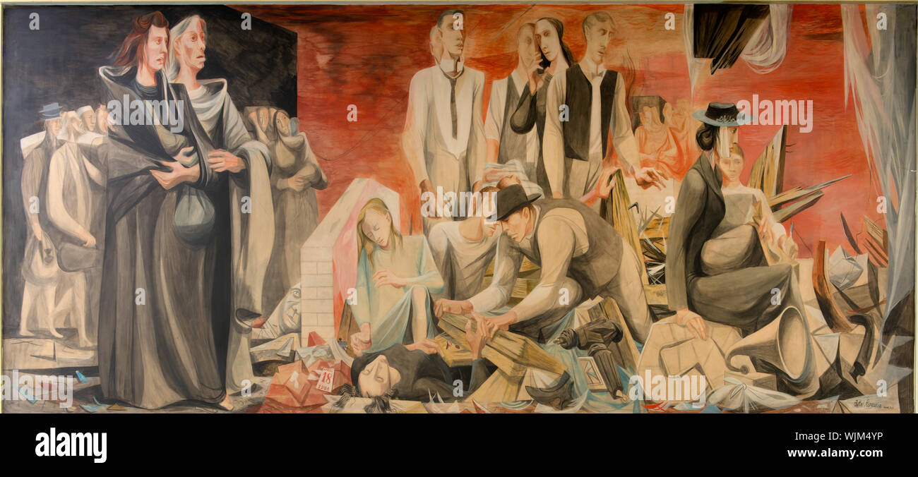 History of San Francisco mural Earthquake and Fire of 1906 by Anton ...