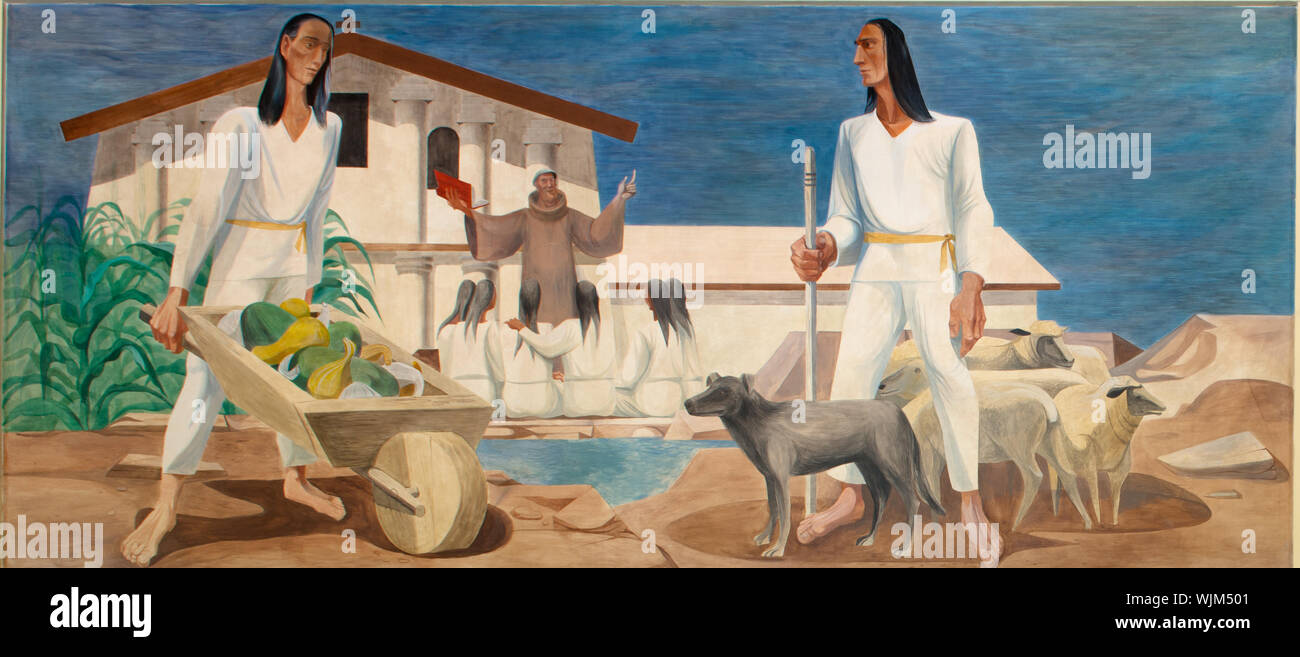 Wpa mural california hi-res stock photography and images - Alamy