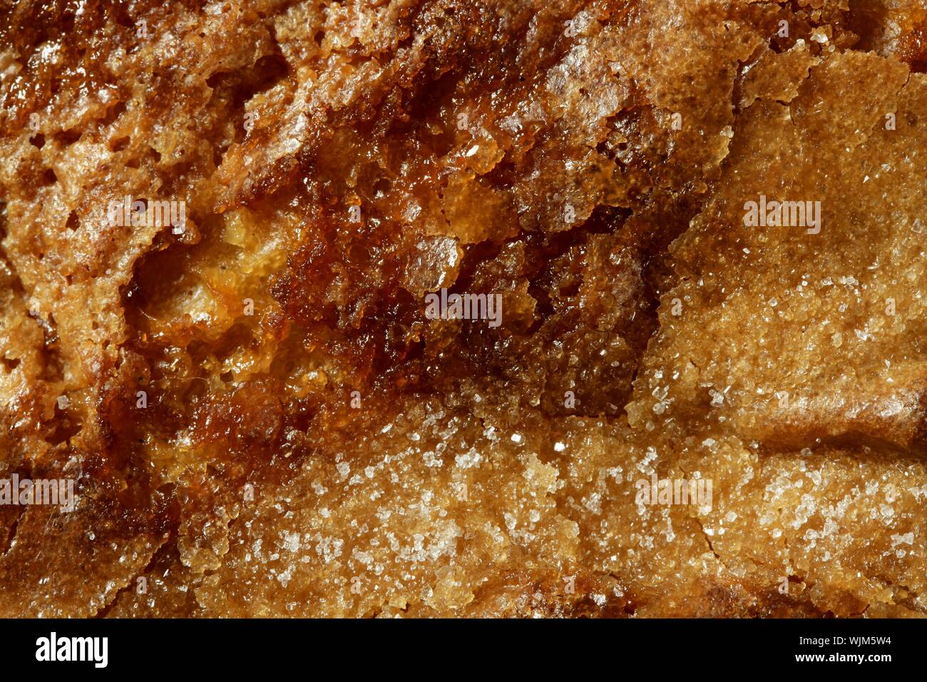 Cake top toasted texture with white sugar, cinnamon Stock Photo - Alamy
