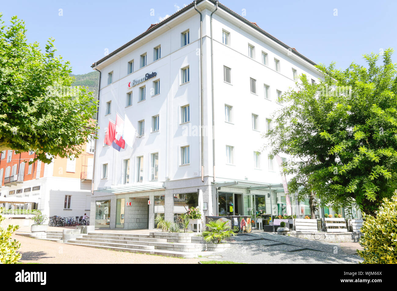 Locarno, swiss city on the lake, in a sunny day Stock Photo - Alamy