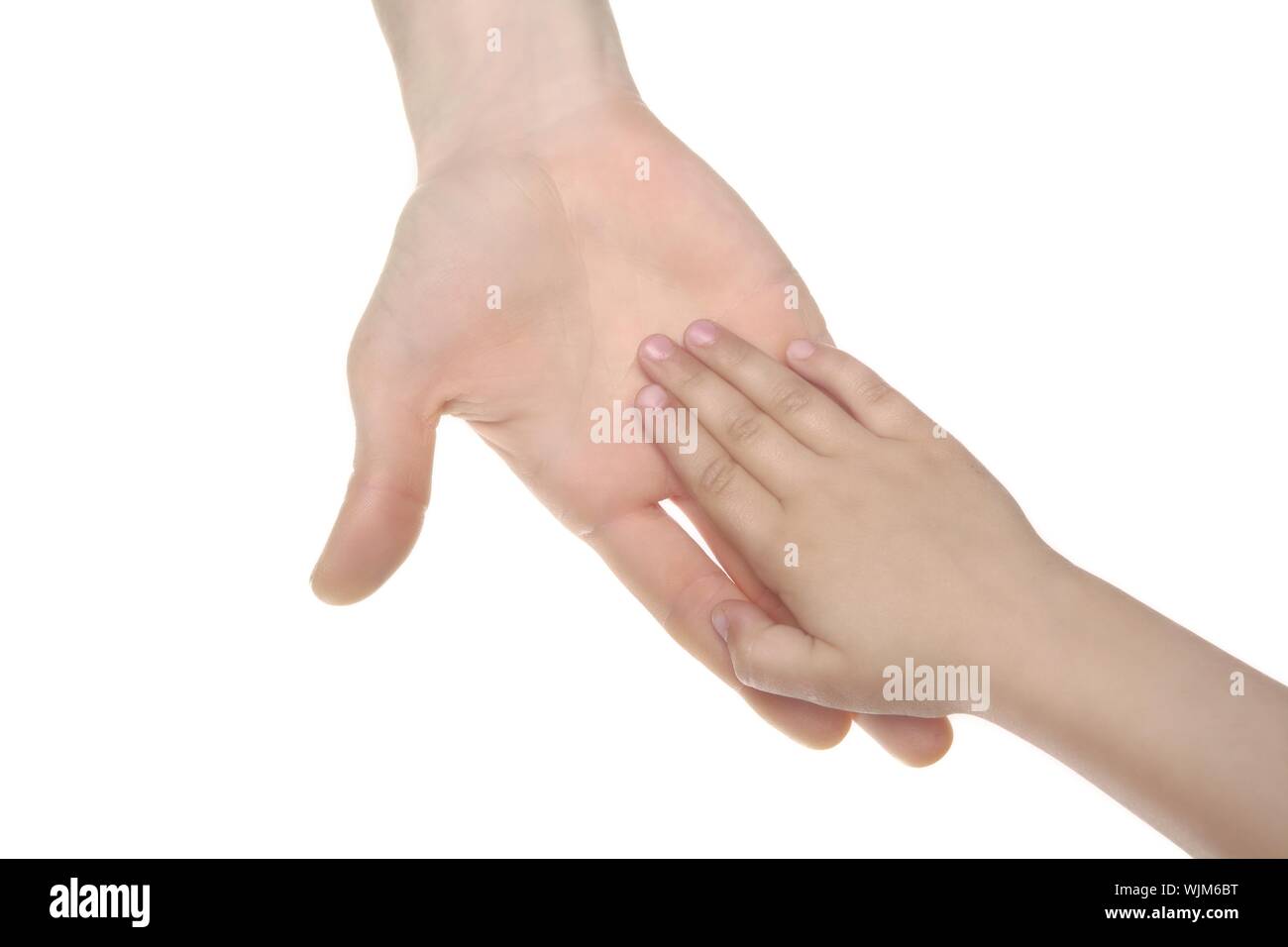 Mother and son, daughter hand together love family sign Stock Photo - Alamy
