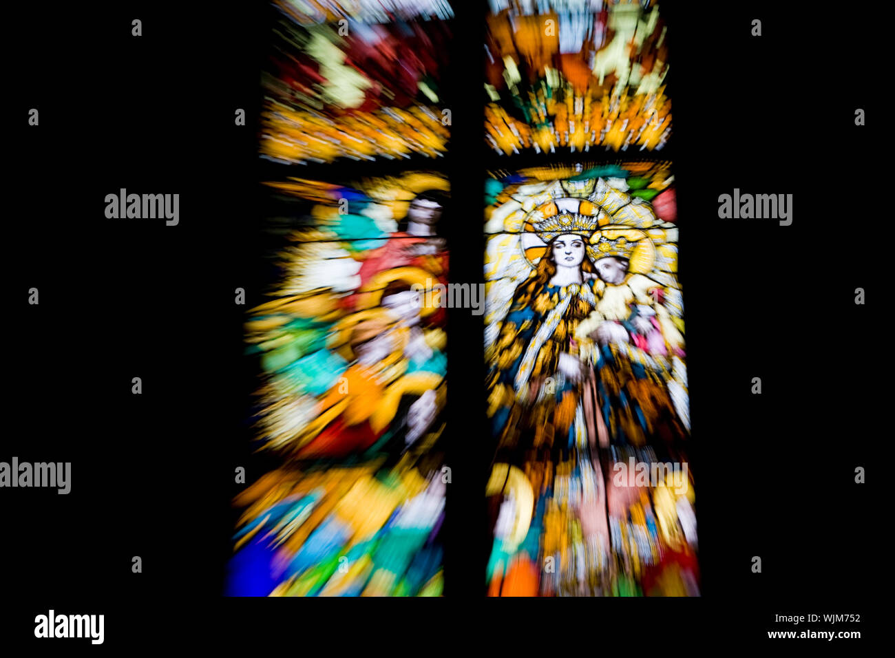 Stained glass with motion blur done with the camera, not photoshopped ...