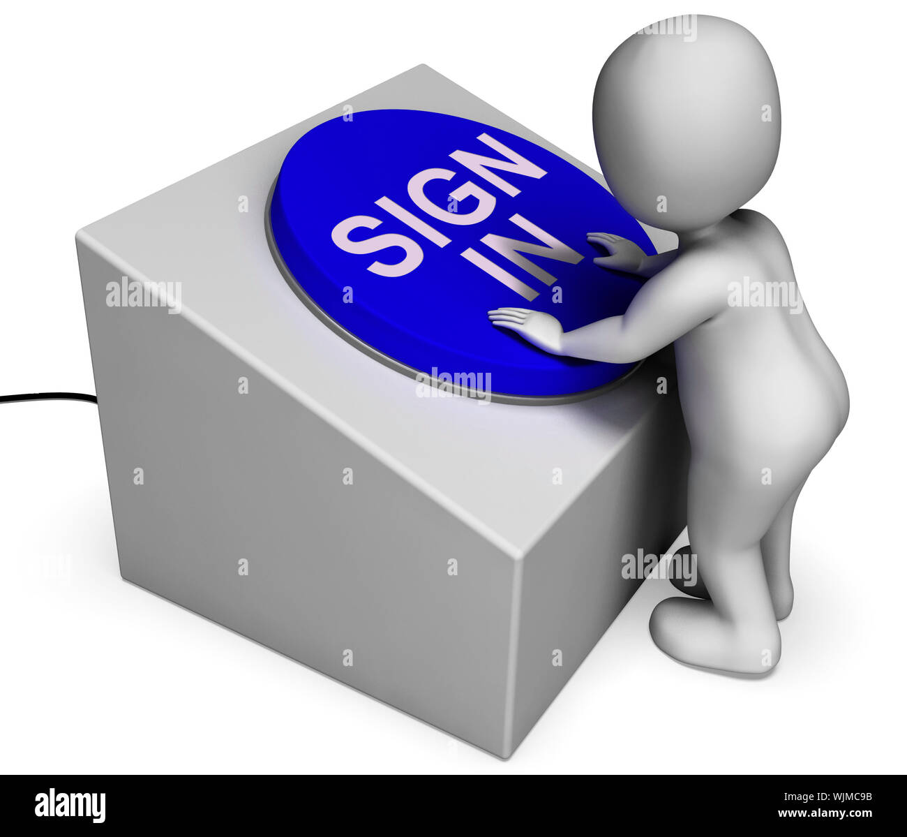 Sign In Button Meaning Login Password And Account Stock Photo - Alamy