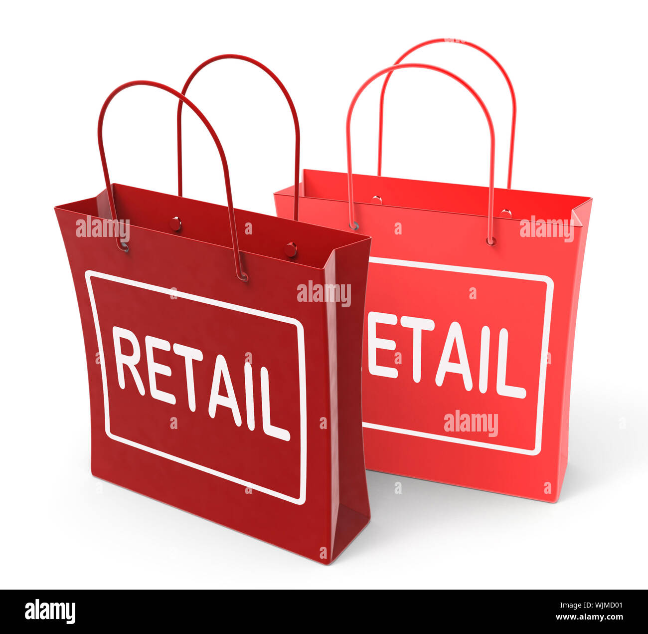 Retail Bags Showing Commercial Sales and Commerce Stock Photo - Alamy