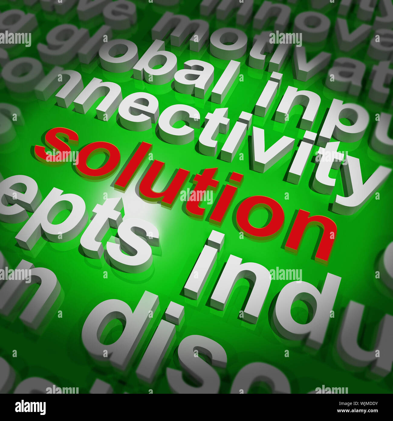 Solution Word Cloud Showing Achievement Resolution Solving And Solved ...