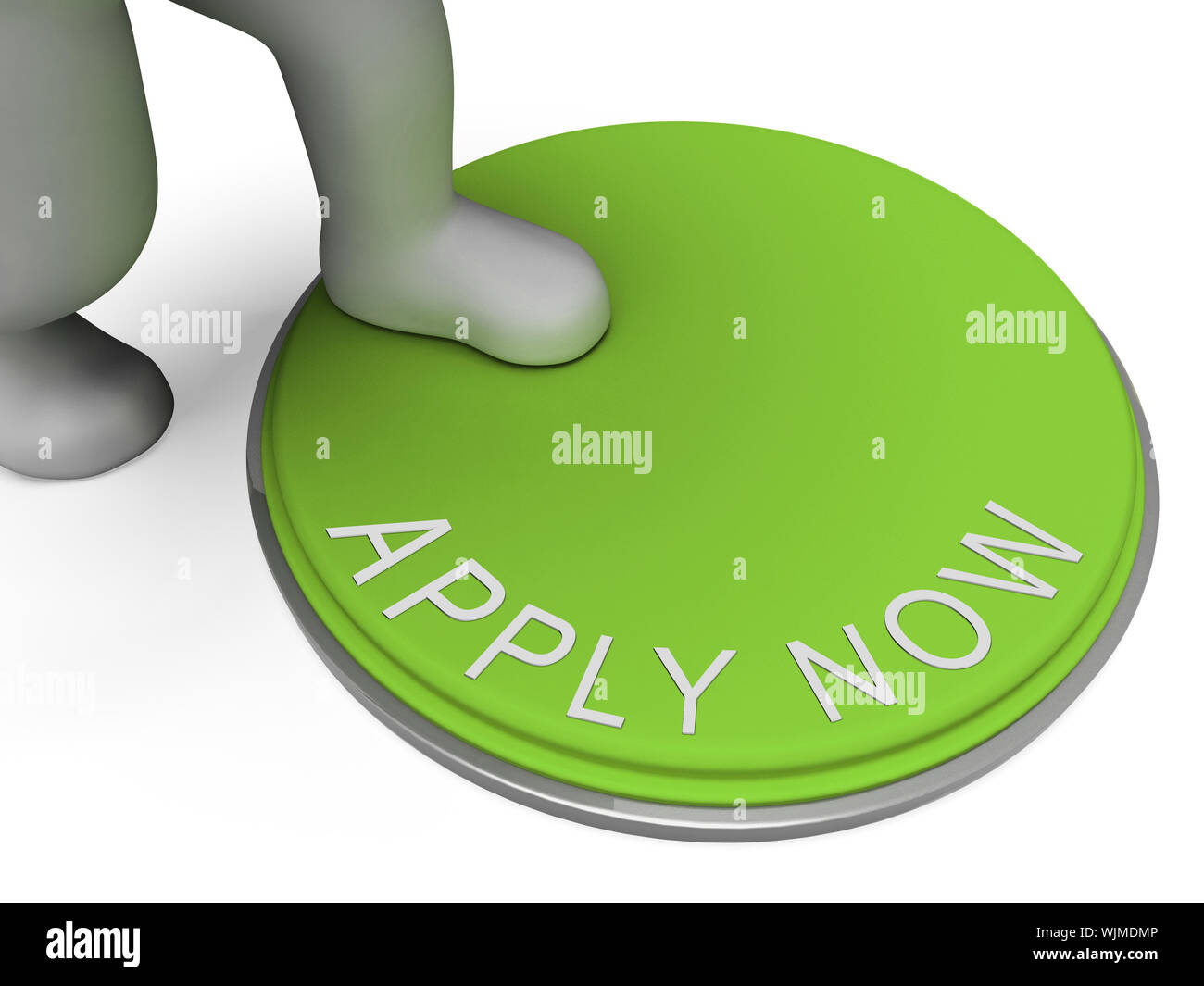 Apply Now Button Showing Recruiting For Employment Stock Photo - Alamy