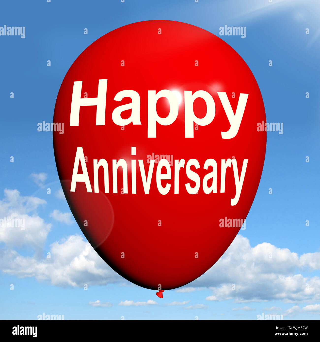 Happy Anniversary Balloon Showing Cheerful Festivities and Parties ...