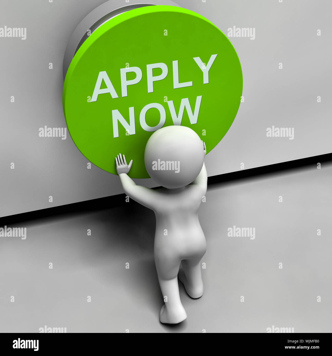 Apply Now Button Showing Job Opening And Application Stock Photo - Alamy