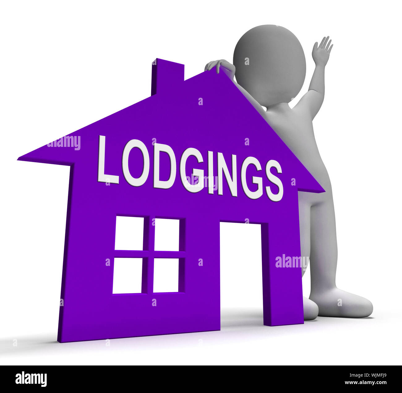 Lodgings House Meaning Place To Stay Or Live Stock Photo - Alamy