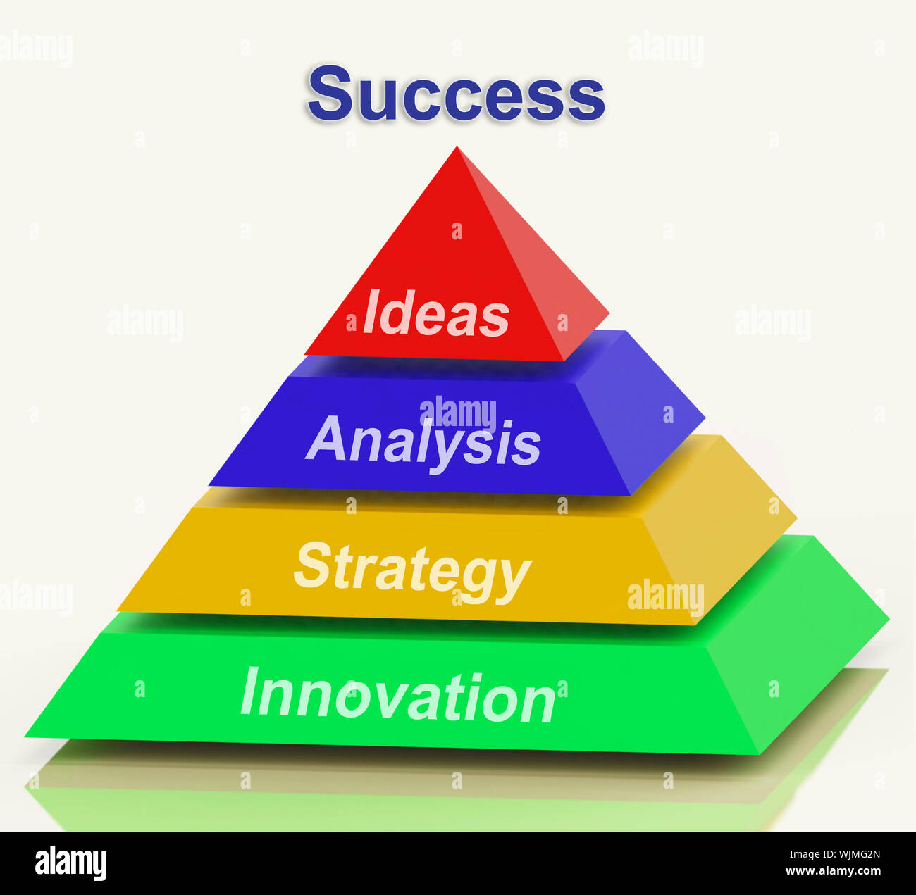 Success Pyramid Showing Progress Achievement Or Winning Stock Photo - Alamy
