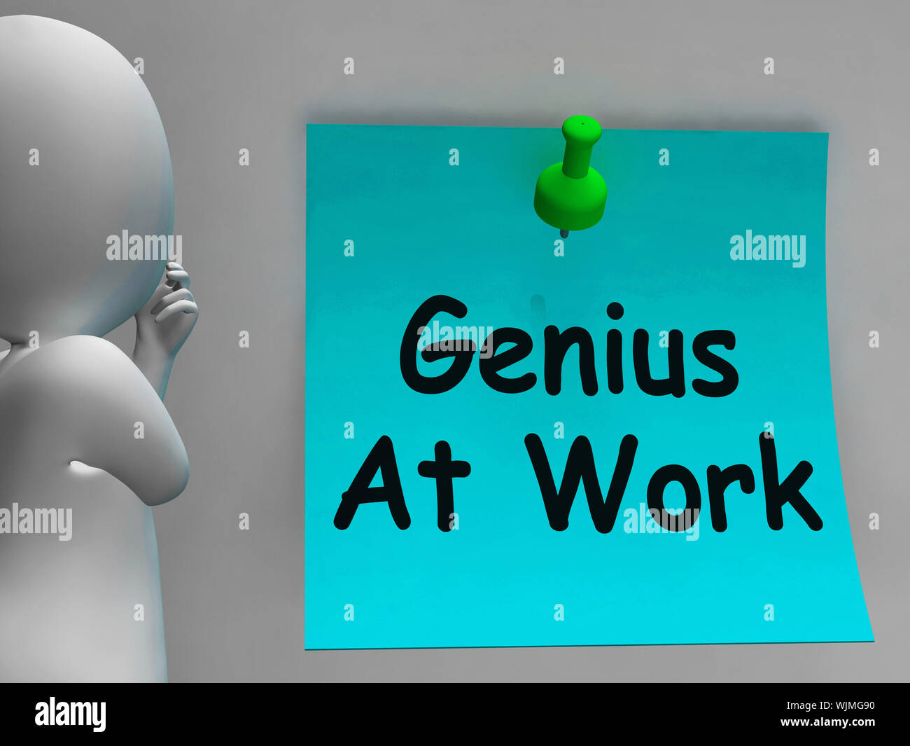 Genius At Work Meaning Do Not Disturb Stock Photo - Alamy