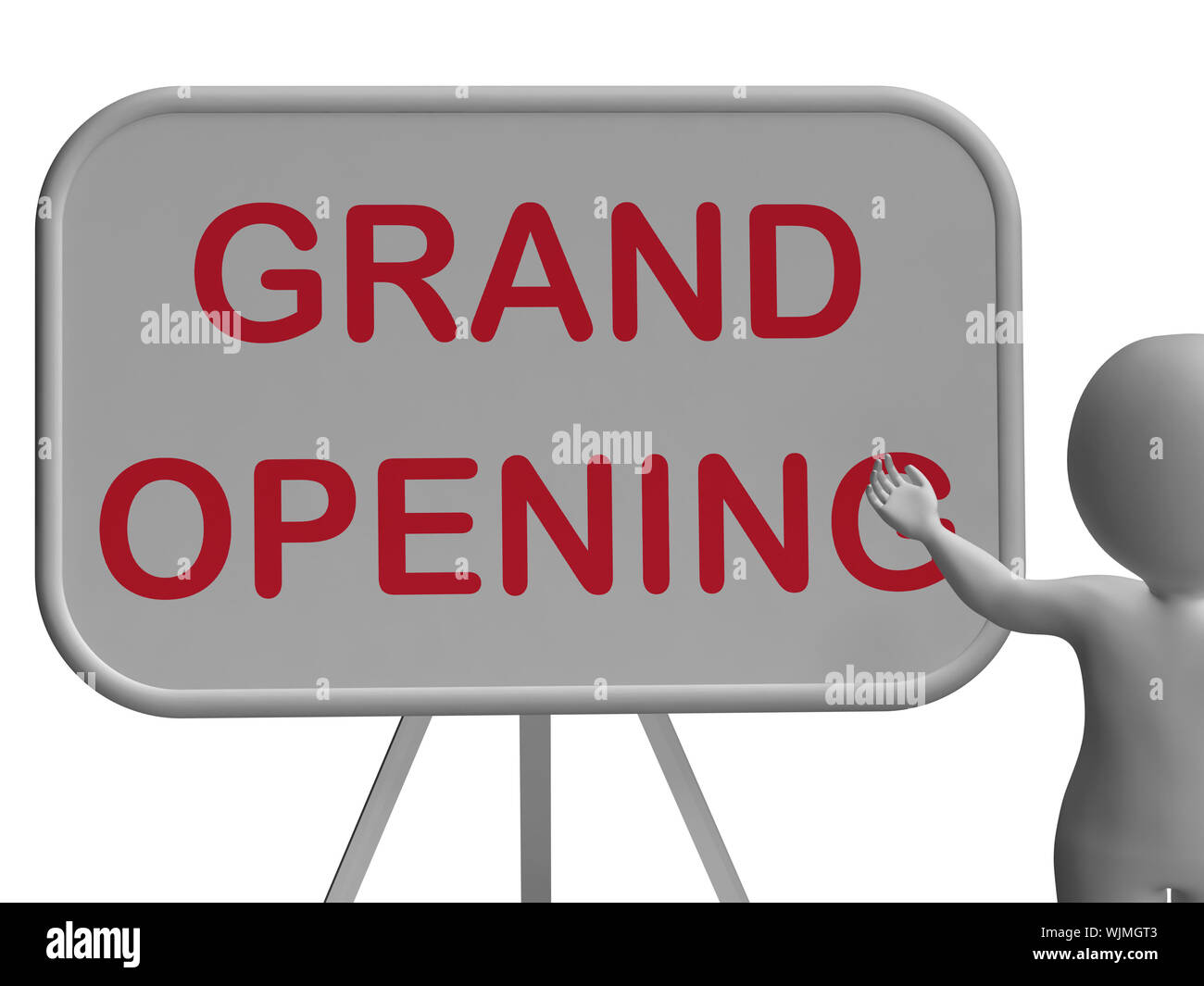 Grand Opening Whiteboard Showing New Store Open Celebration Stock Photo ...