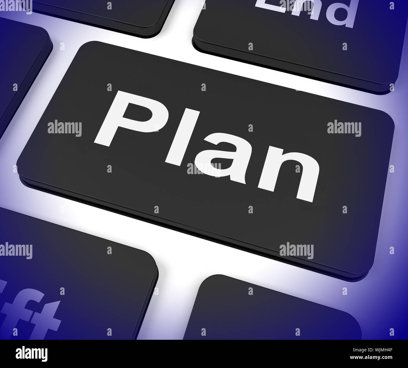 Plan Key Showing Objectives Planning And Organizing Stock Photo - Alamy
