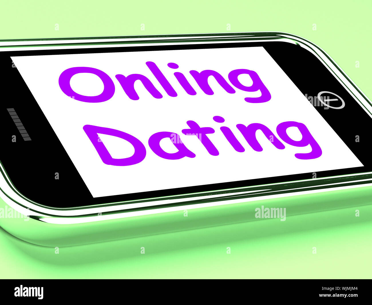 Online Dating On Phone Shows Romancing And Web Love Stock Photo - Alamy