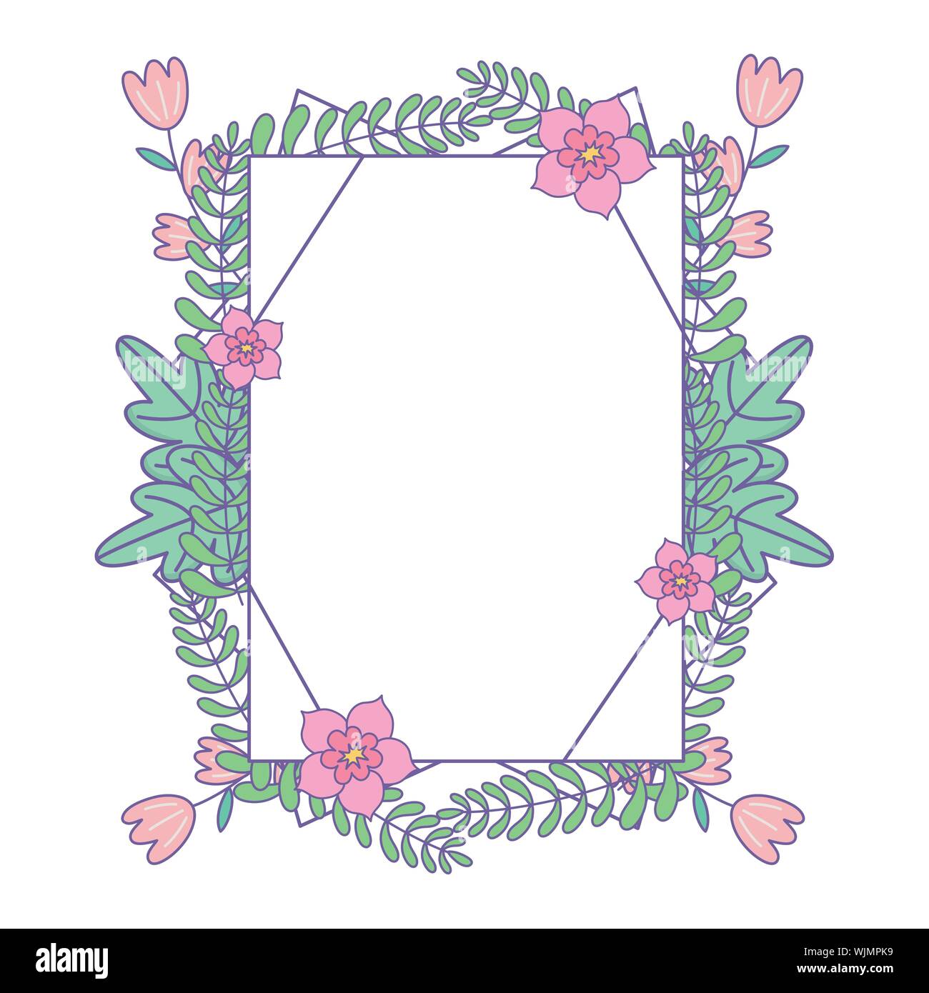 Flowers and leaves design, floral nature plant ornament garden ...