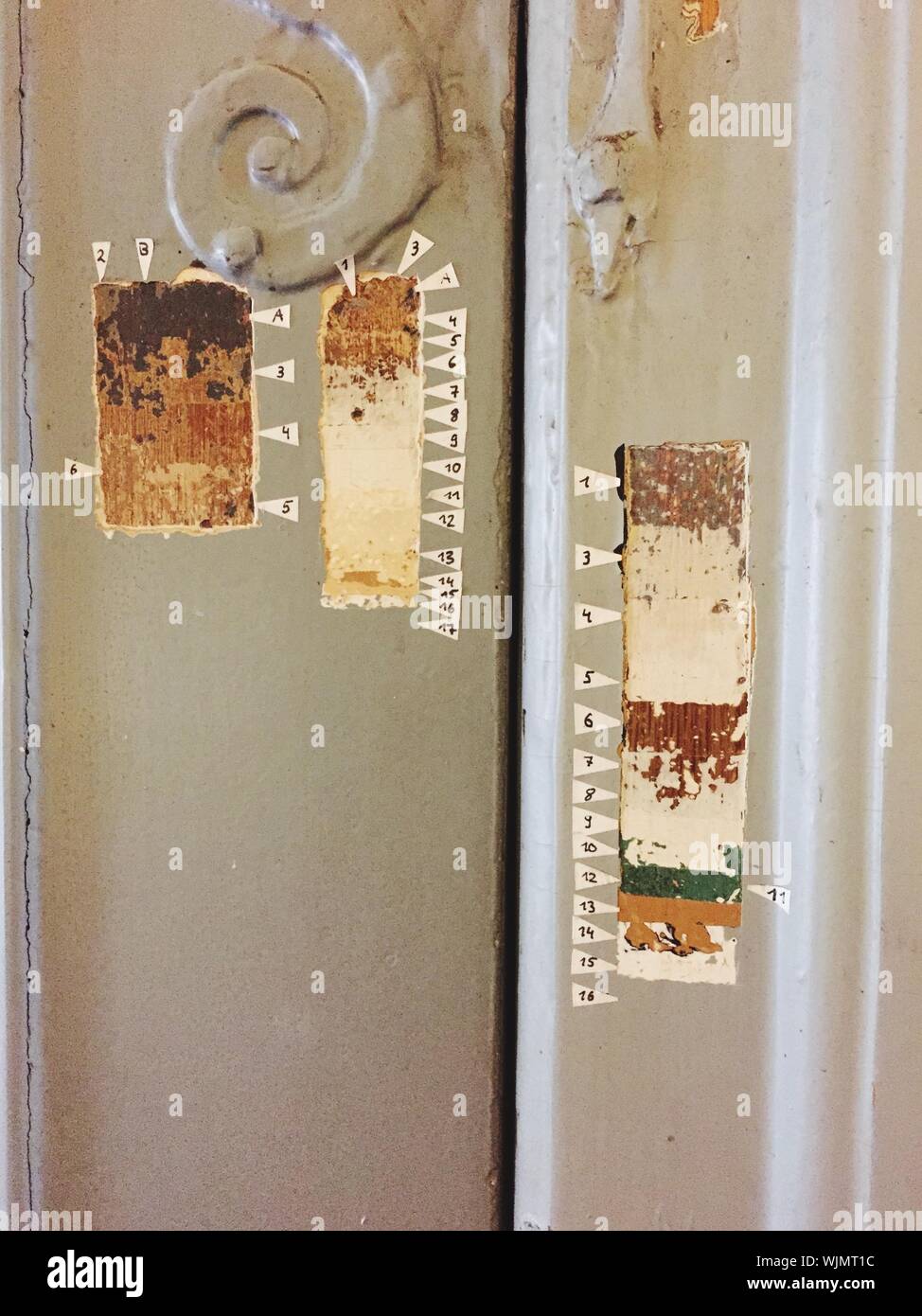 Close-up Of Damager Doorway With Signs Stock Photo - Alamy