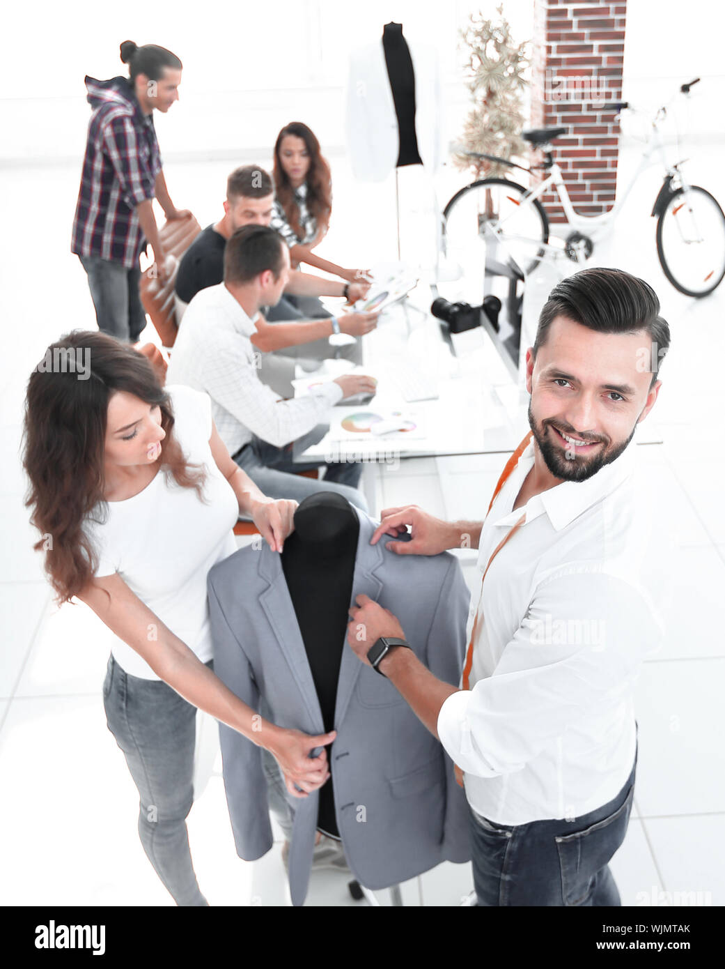 designers working on new models menswear Stock Photo - Alamy