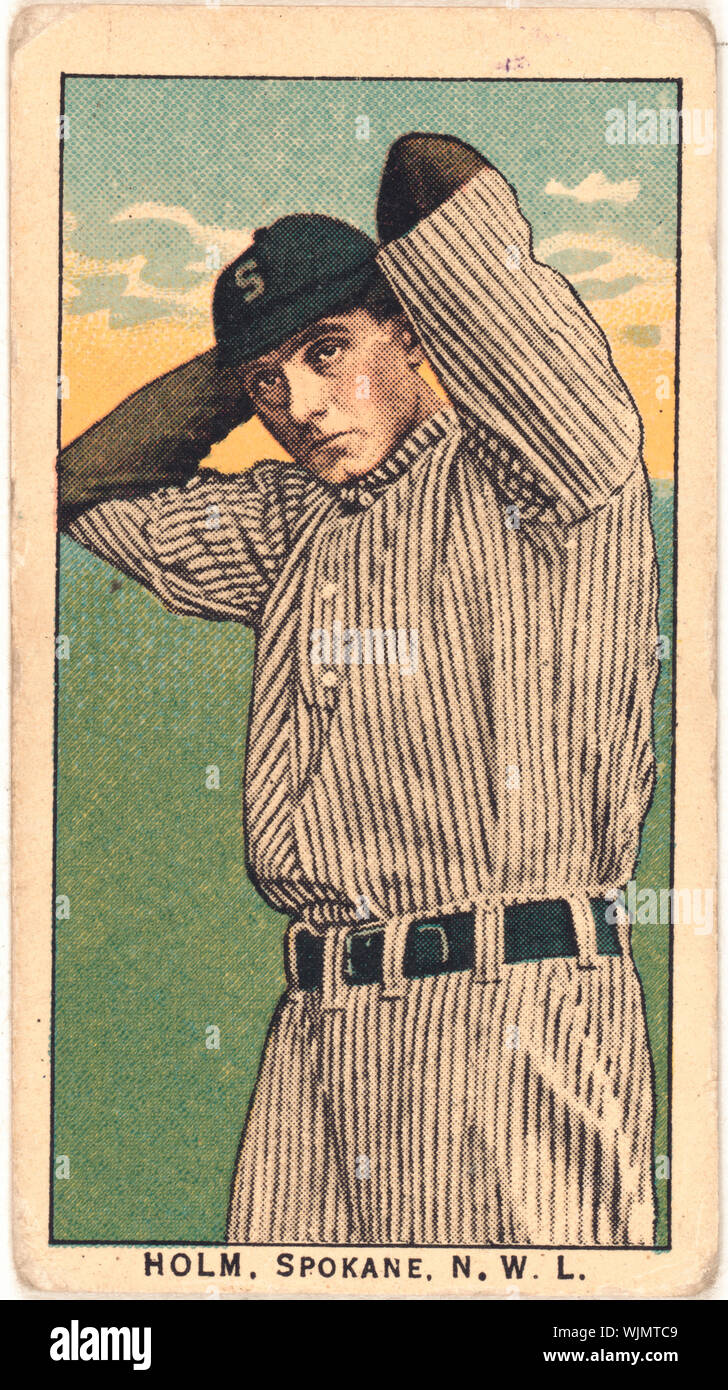 Holm, Spokane Team, baseball card portrait Stock Photo - Alamy