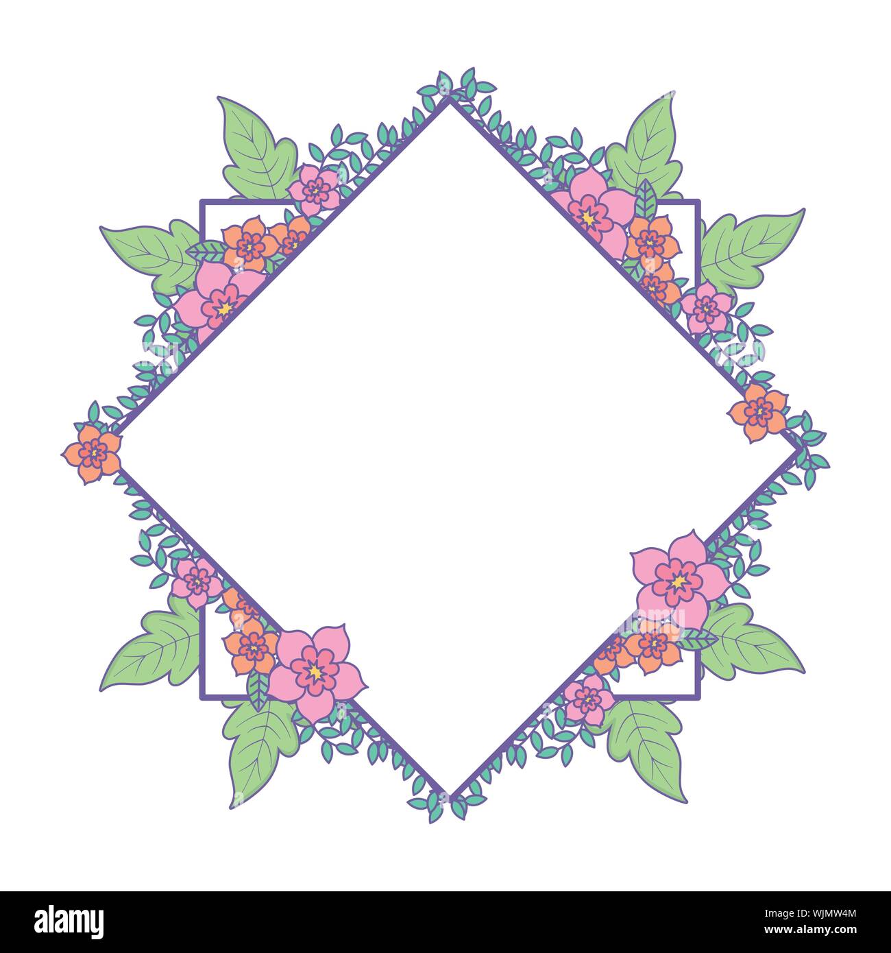 Flowers and leaves design, floral nature plant ornament garden ...