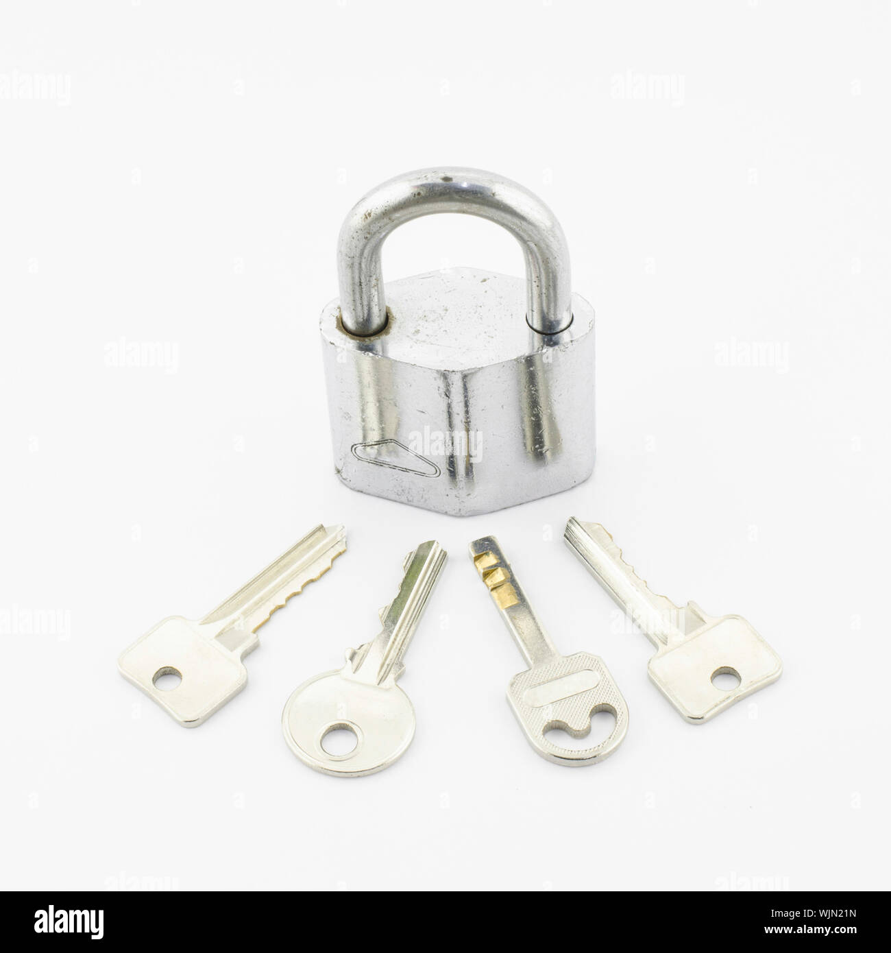 many keys isolated on white background Stock Photo - Alamy