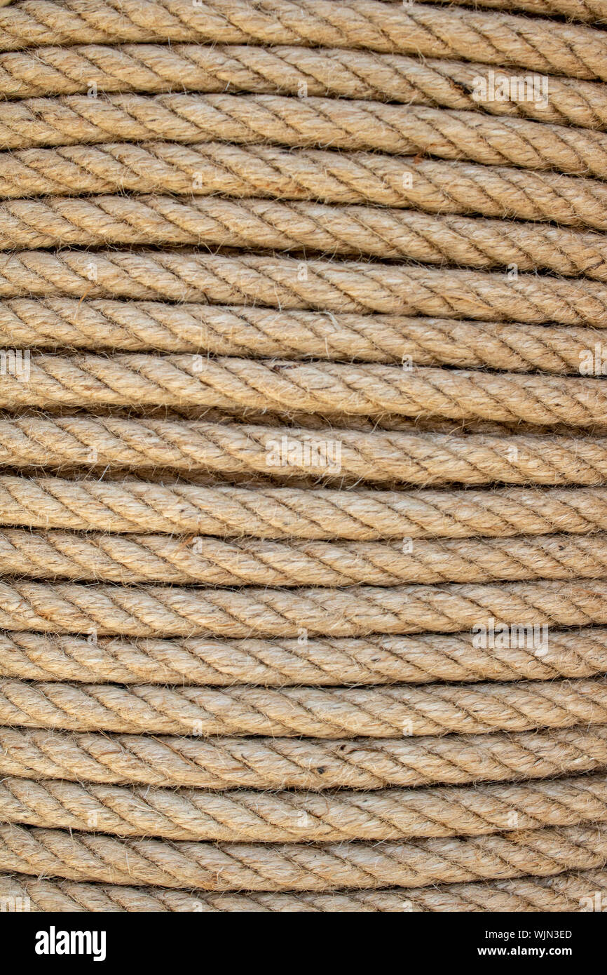 Brown rope close-up. His patterns are clear Stock Photo - Alamy