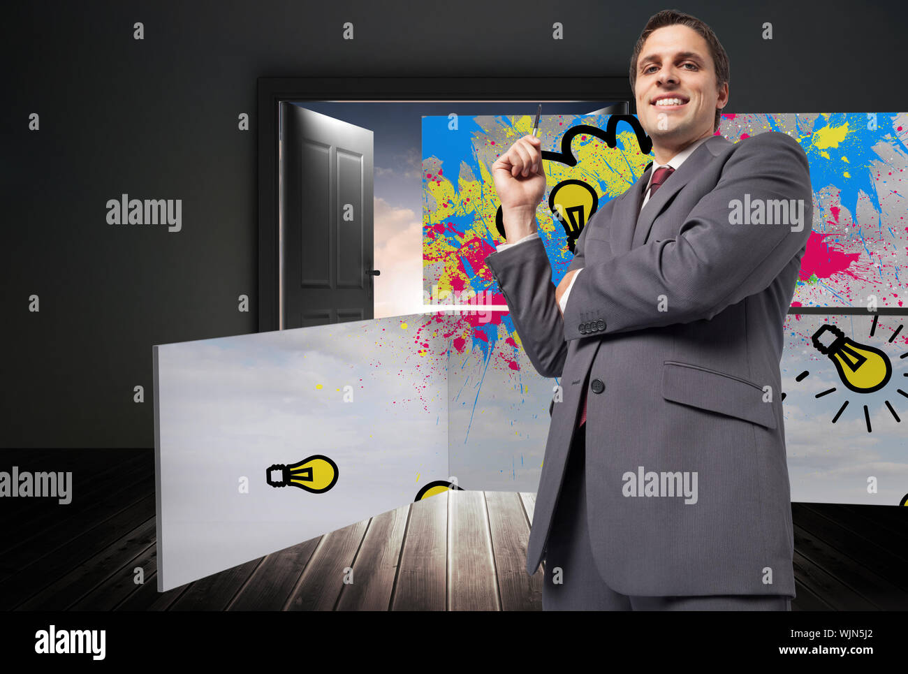 Doors opening to reveal beautiful sky hi-res stock photography and ...