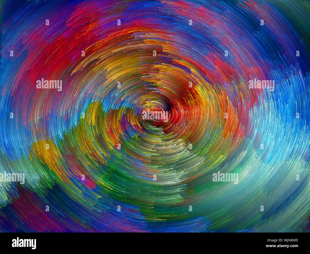 Interplay of vibrant strands of color on the subject of creativity and ...