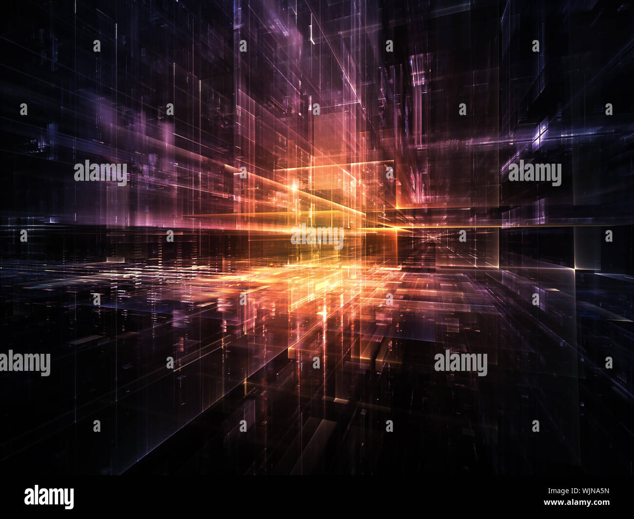 City Lights series. Background design of technological fractal textures ...