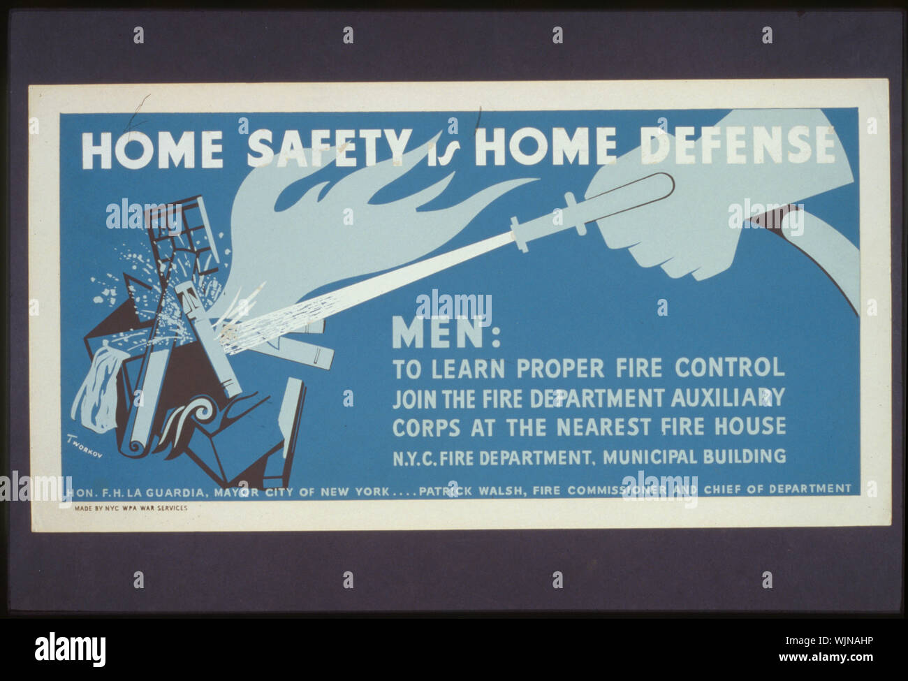 Home safety is home defense Abstract: Poster for New York City Fire ...