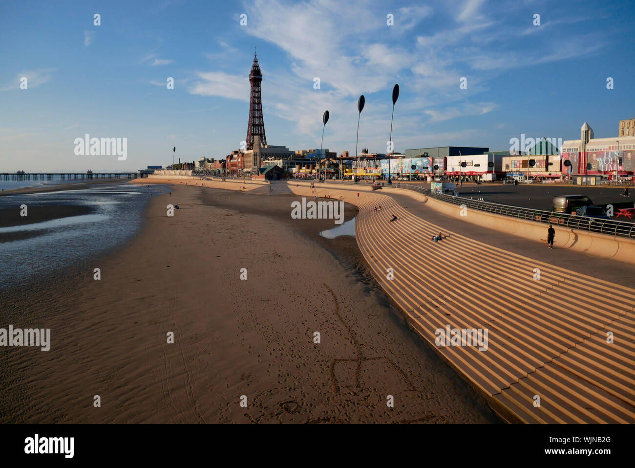 Blackpool beach promenade steps hi-res stock photography and images - Alamy