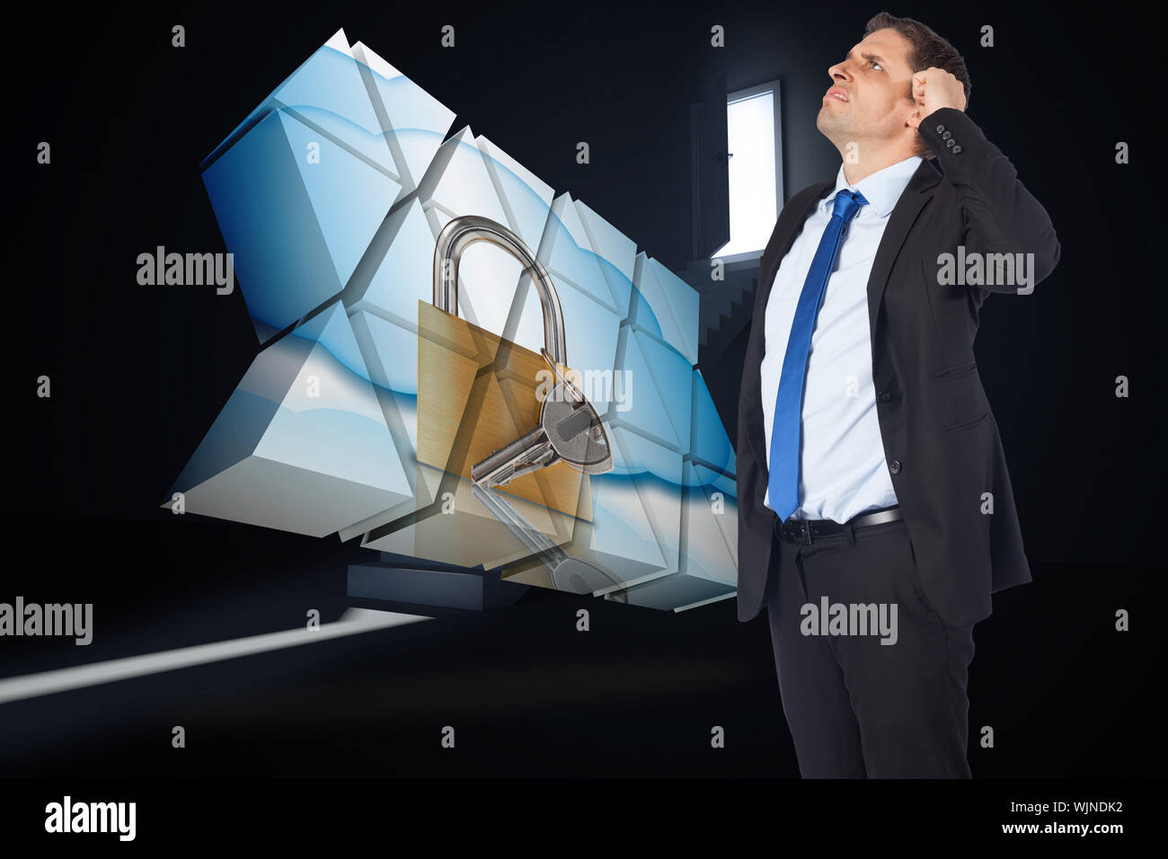 Man opening top of man head hi-res stock photography and images - Alamy