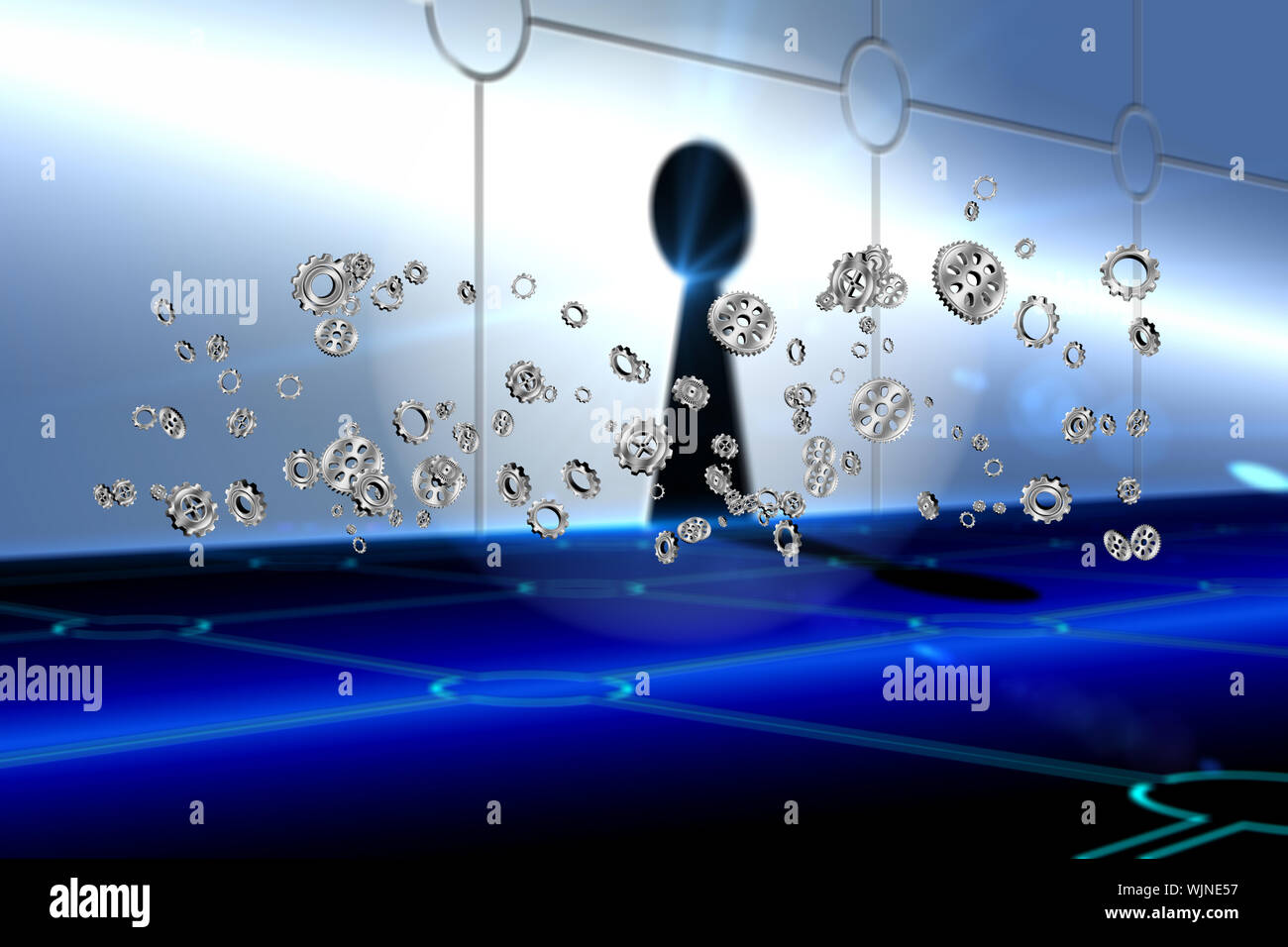 Silver cogs hi-res stock photography and images - Alamy