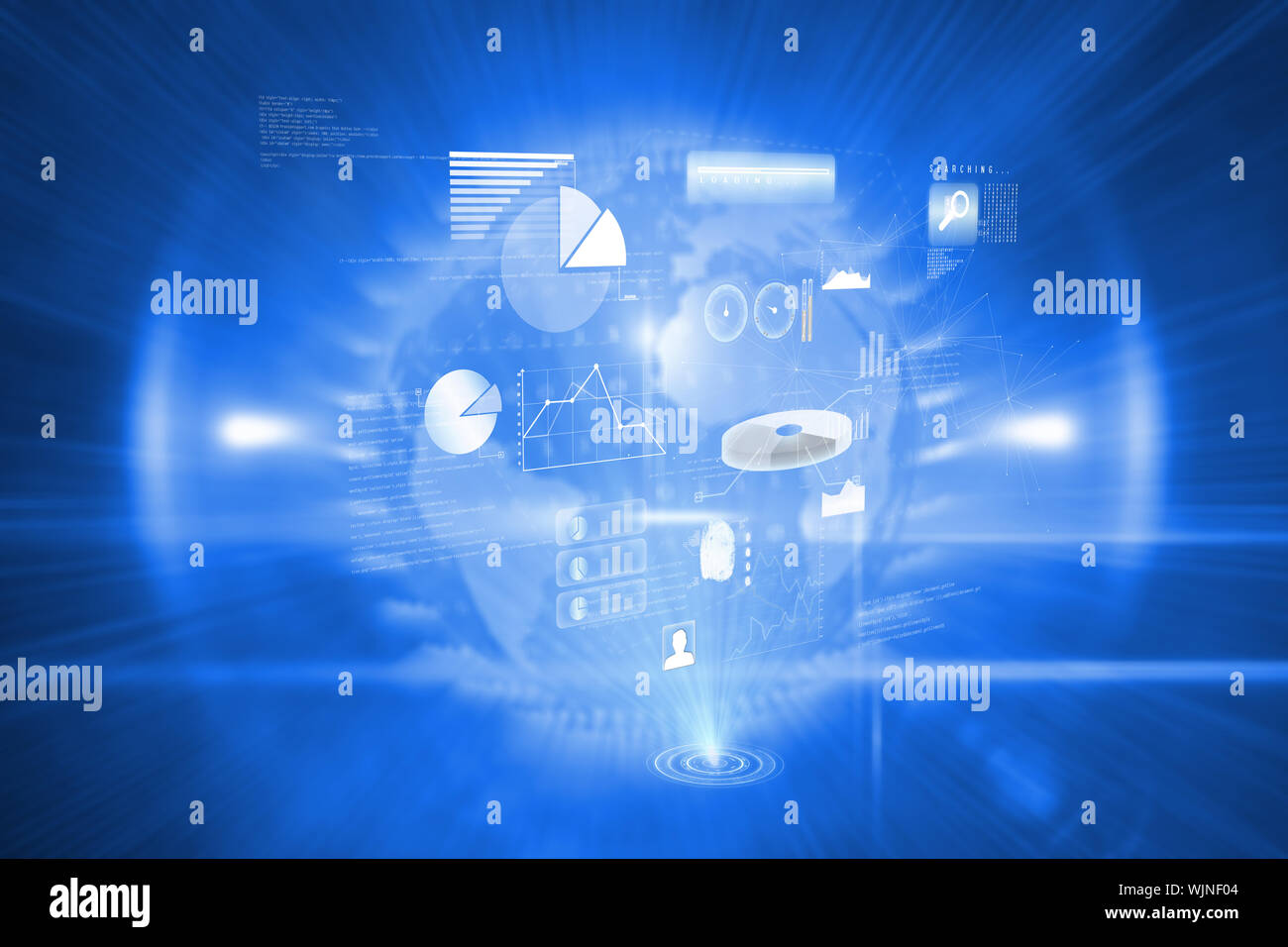 Data technology background against global technology background Stock ...