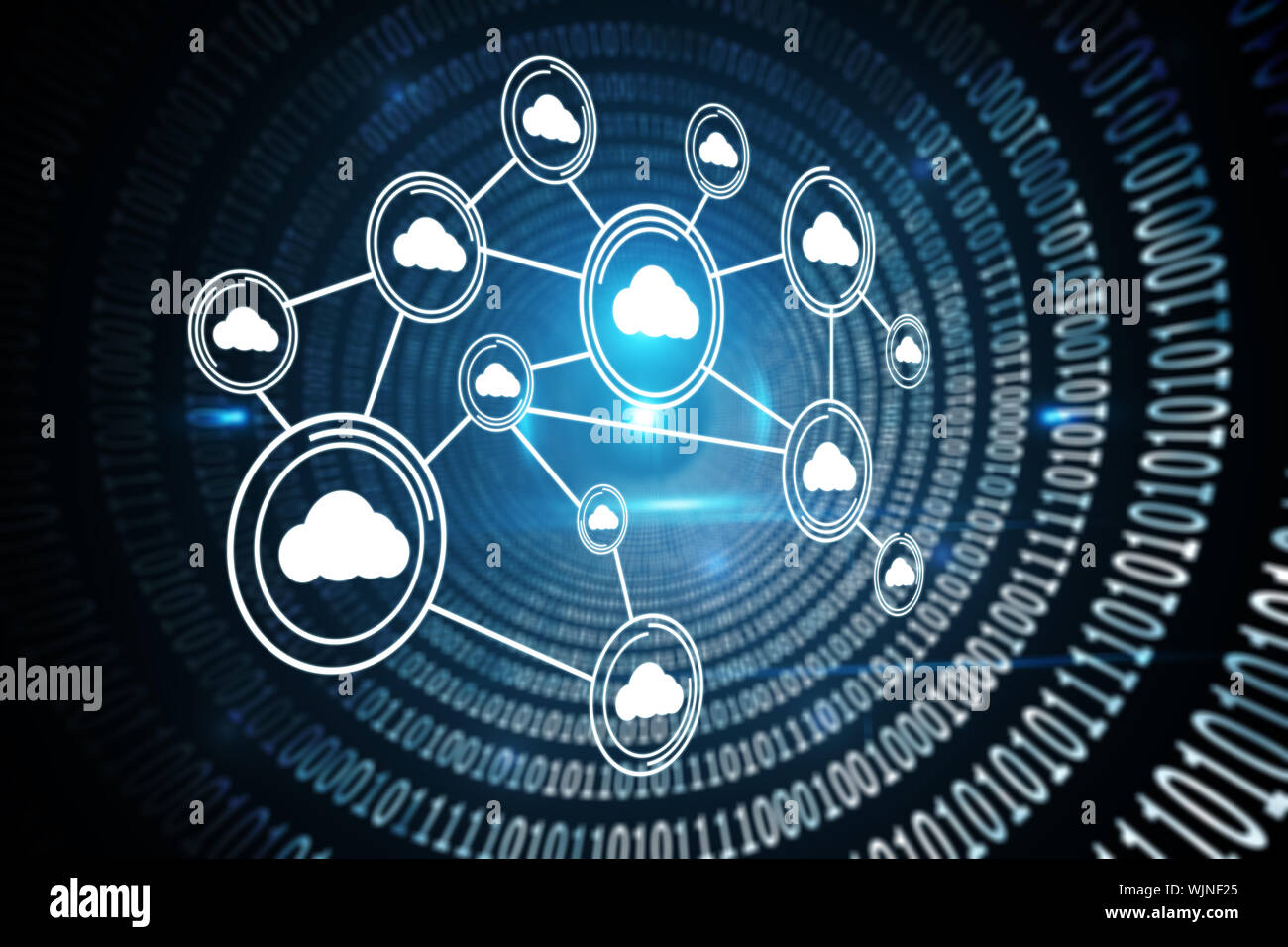 Spiral of shiny binary code hi-res stock photography and images - Alamy