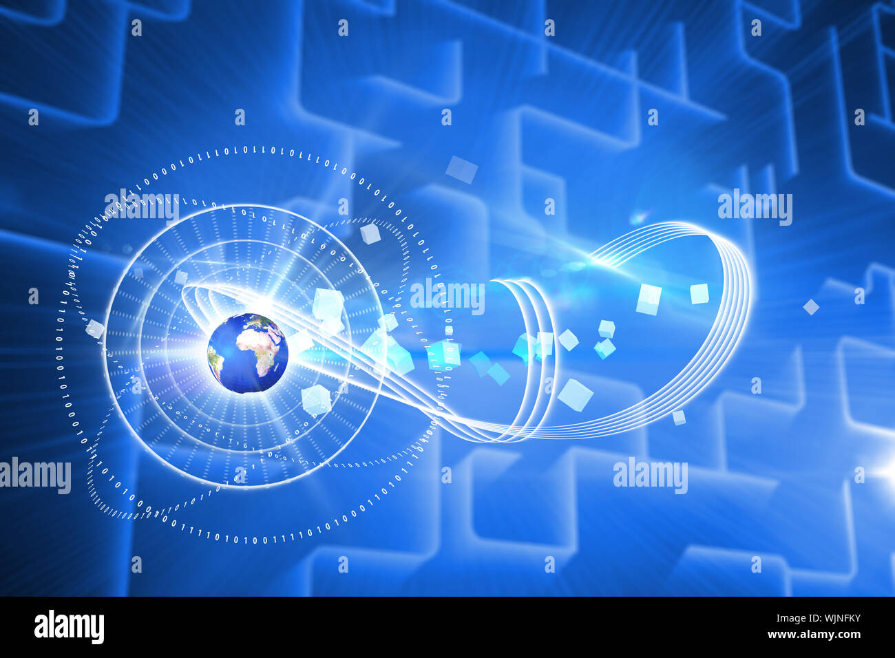 Global technology background against futuristic glowing design Stock ...