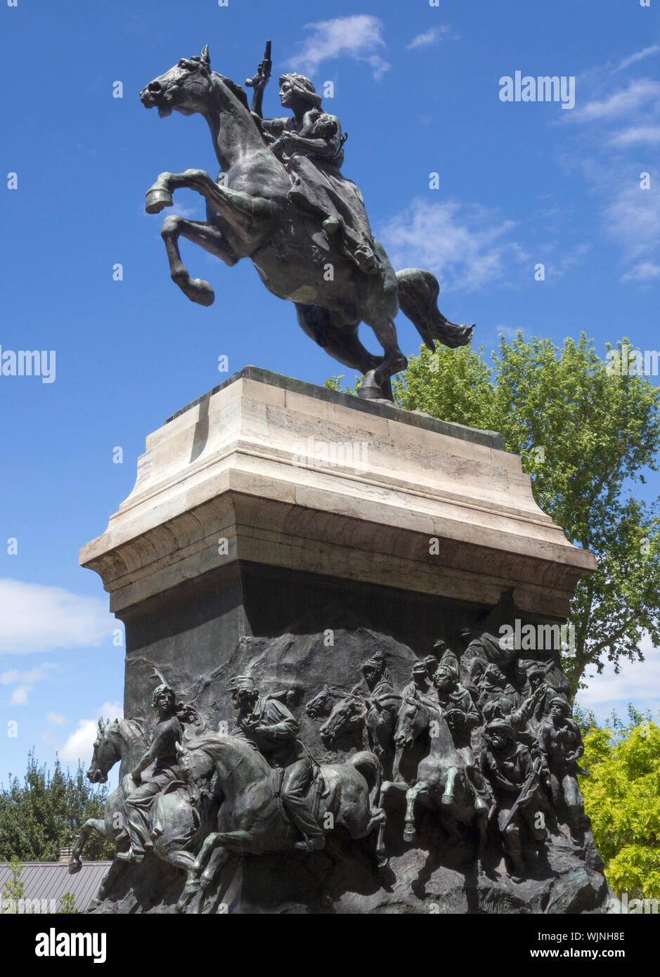 Memorial statue to Guiseppe Garibaldi atop Janiculum Hill, Rome, 2019 ...
