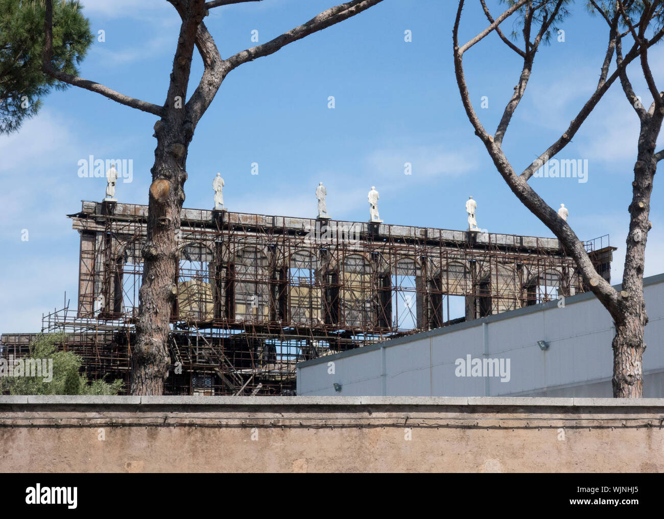 Rear view of ancient Rome film set at Cinecitta Studio,Rome, 2019 Stock ...