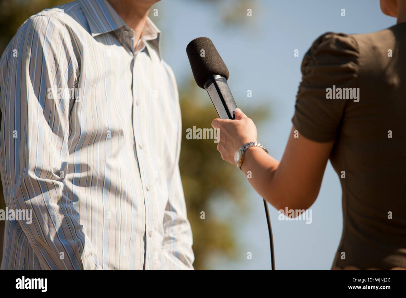 Taking interview hi-res stock photography and images - Alamy