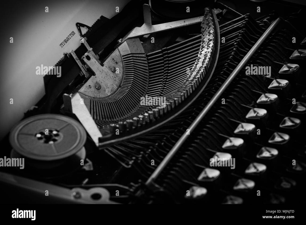 Black typewriter Black and White Stock Photos & Images - Alamy