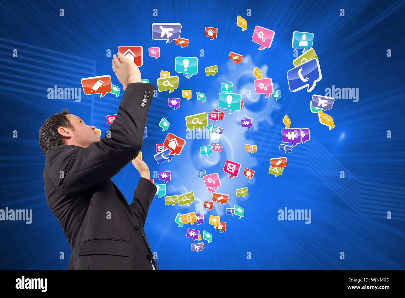 Colourful machine cogs hi-res stock photography and images - Alamy