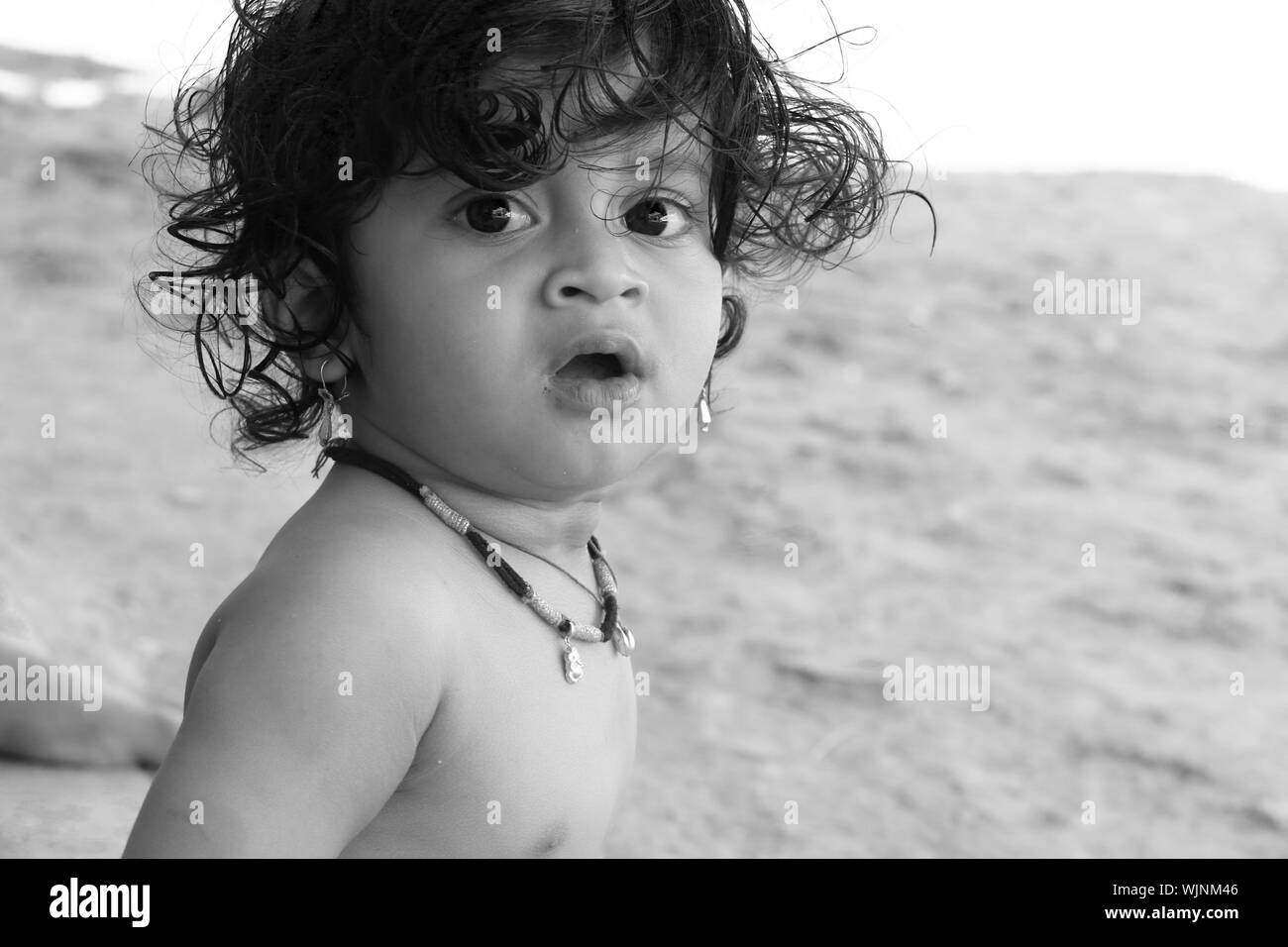 Black and white toddler portrait Black and White Stock Photos & Images ...