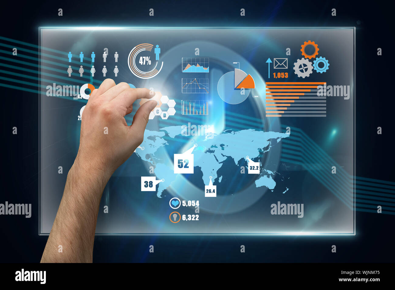 Presenting chart on tech hi-res stock photography and images - Alamy