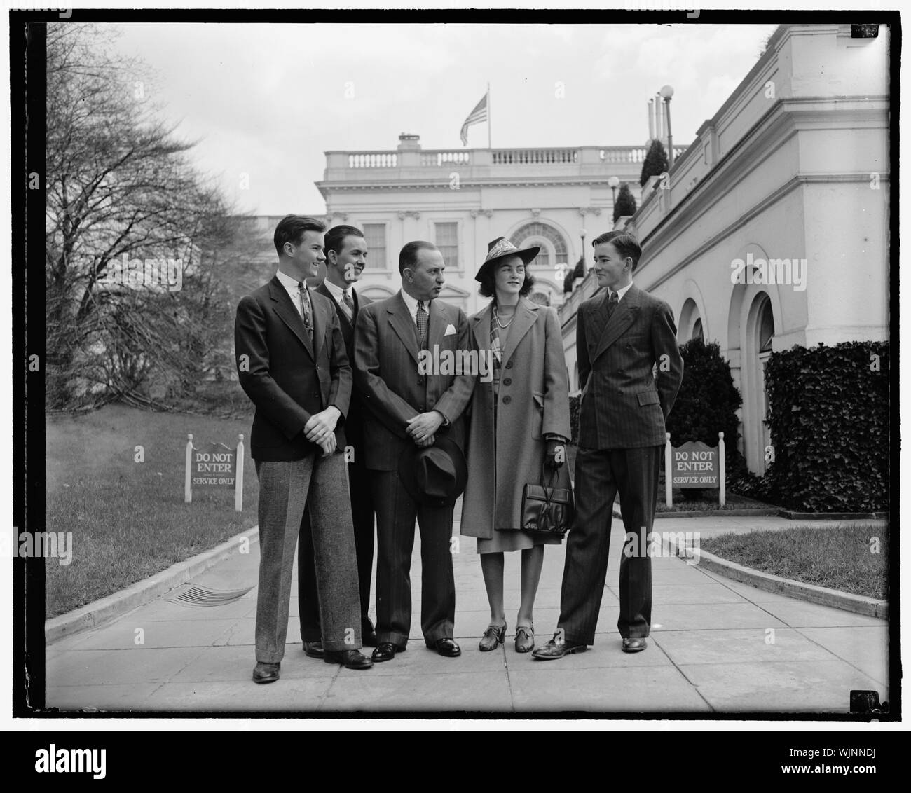 Hon. Frank Hancock and children Stock Photo - Alamy