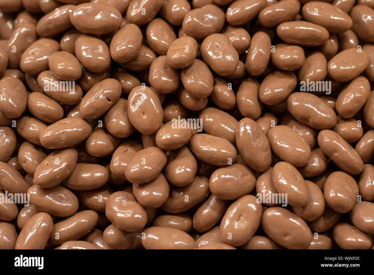 Chocolate almond grains. It was taken in front of the store Stock Photo ...