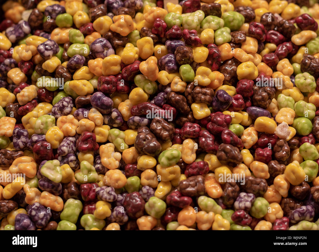 Colored chocolate grains. It was taken in front of the store Stock ...