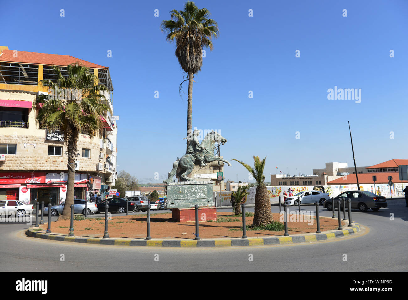 Saladin equestrian statue in Madaba, Jordan Stock Photo - Alamy