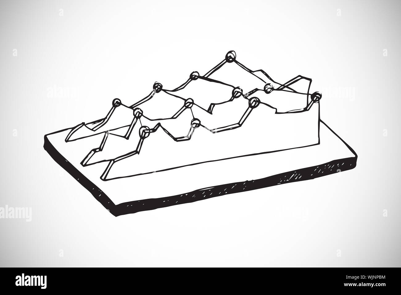 Data analysis doodle against white background with vignette Stock Photo ...