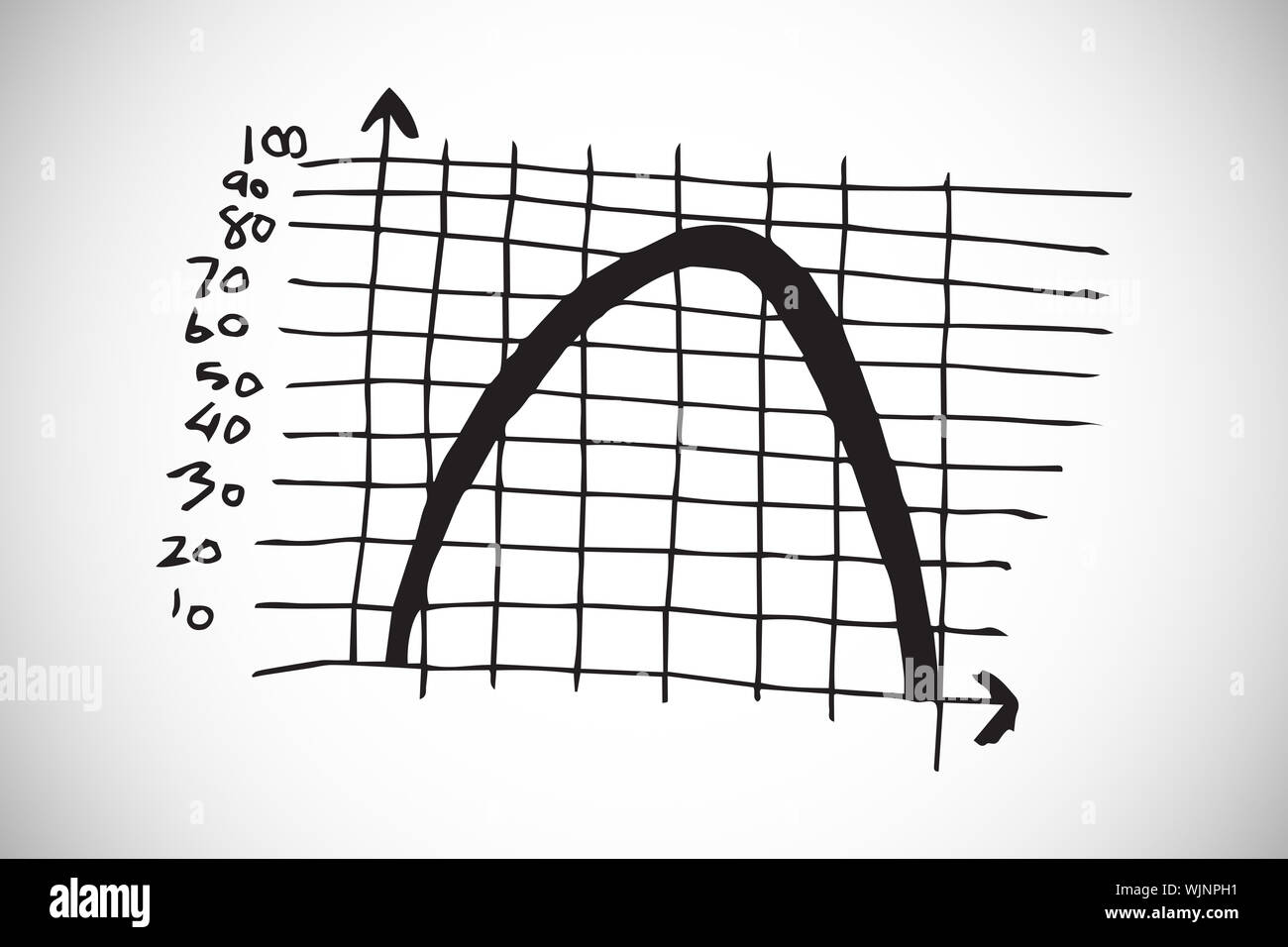 Data analysis doodle against white background with vignette Stock Photo ...